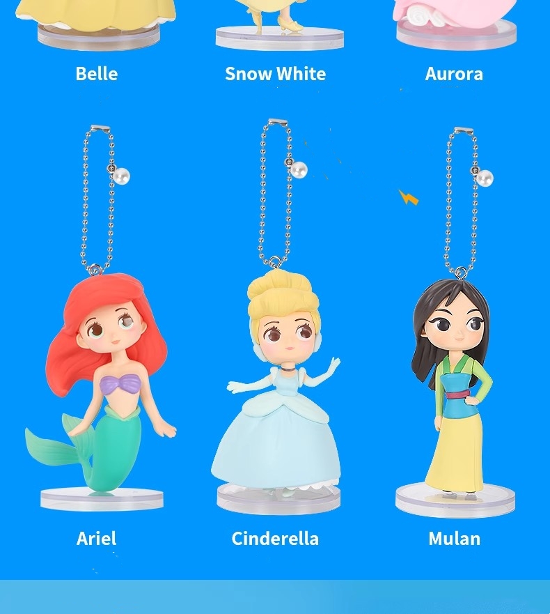 Miniso Disney Princess Key Chain Blind Boxes Toy Collection | Shopee ...