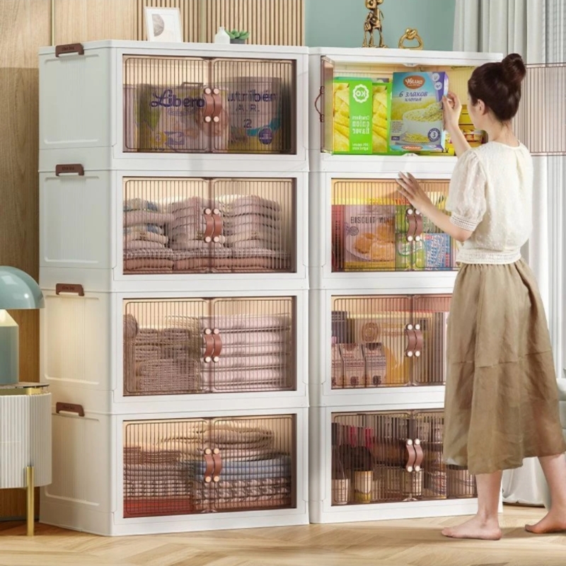 Foldable storage cabinet Household double door living room free ...