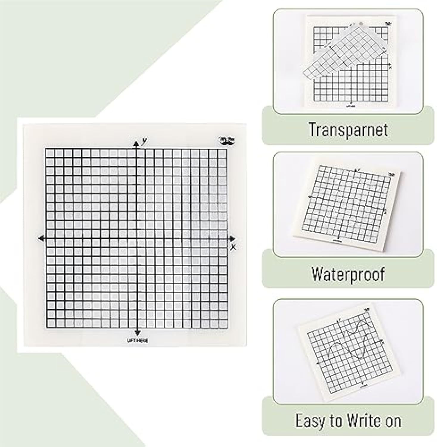 6 Pads Graph Paper Sticky Notes, 3x3 Inch, Graph Sticky Notes, Math ...