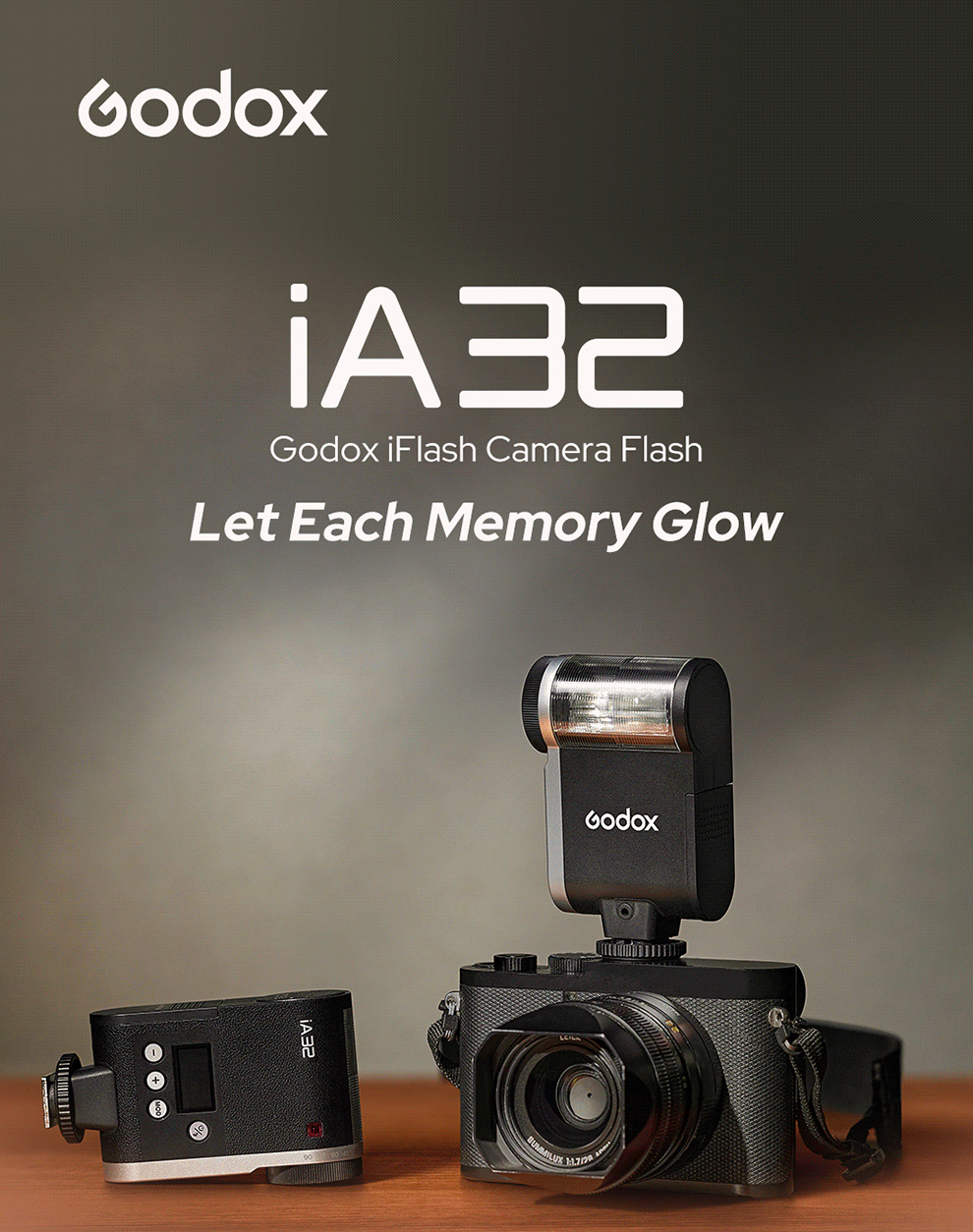 Godox iA32 iFlash Mini Camera Flash Up to 490 Full-Power Flashes, 6200K CCT, Manual Flash for ...