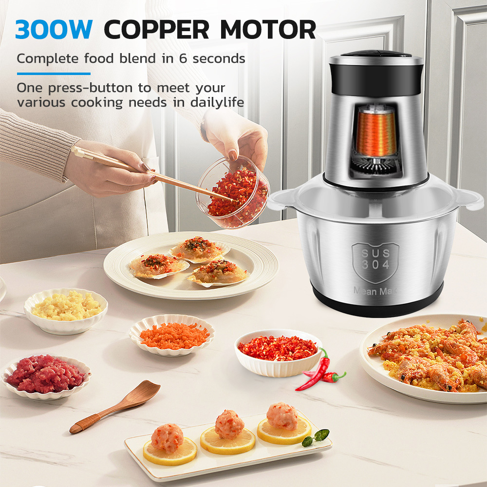 Kadonio Blender Food Processor Meat Grinder 2L Electric Chopper Blander ...