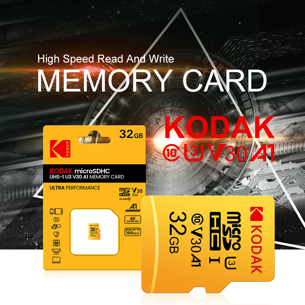 Original KODAK MicroSD Card 32GB-256GB U3 V30 - for Dash Cams & Phones ...