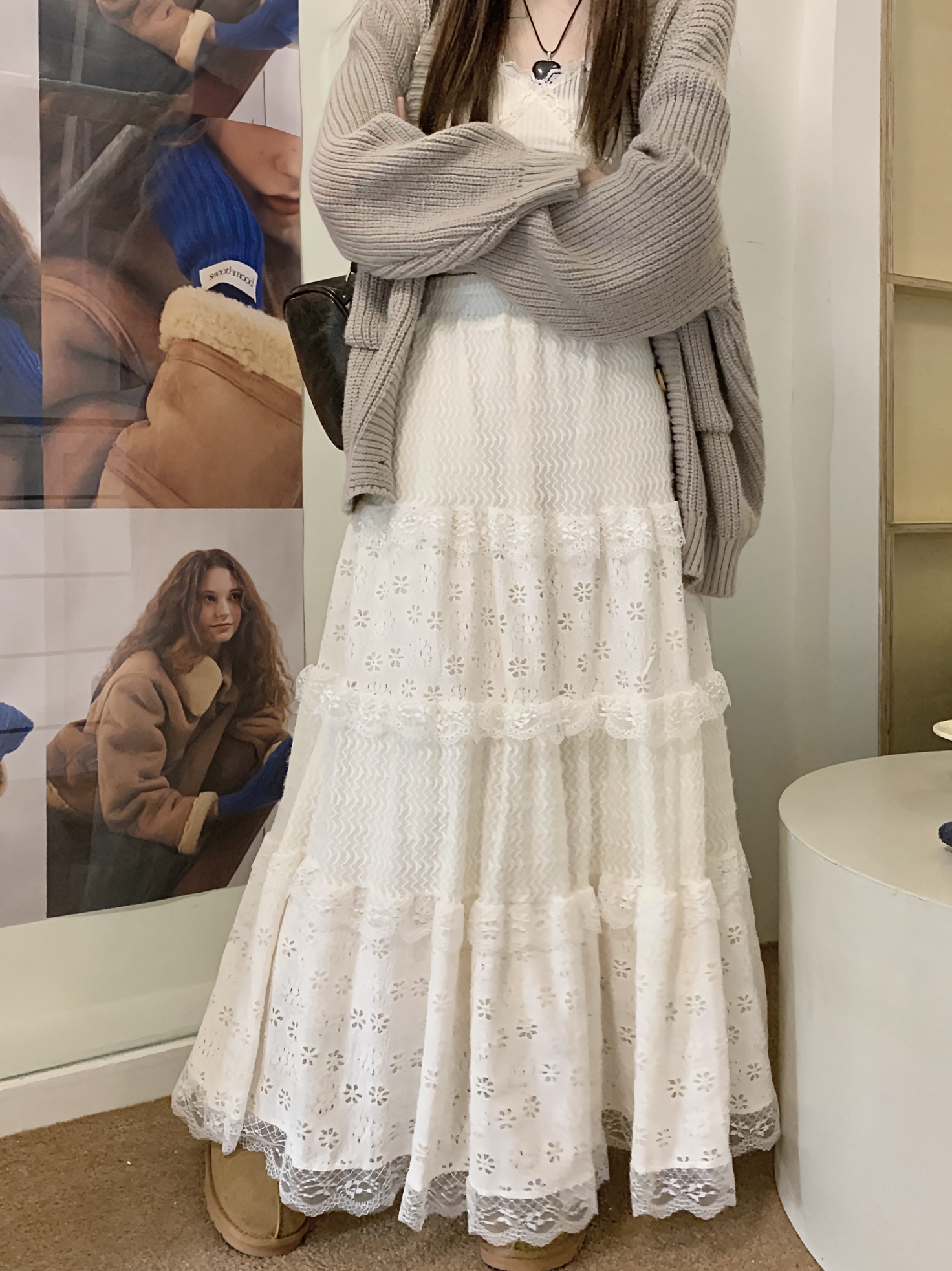 Alisa.Sonya Womens Elegant Floral Lace Elastic High Waist Cascading ...