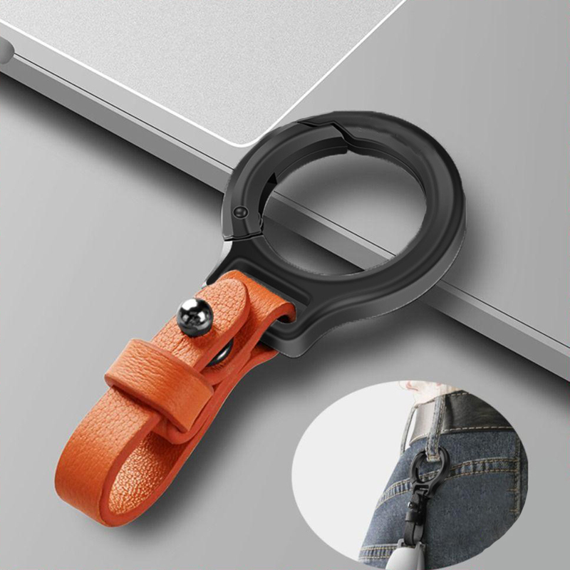 1pc Zinc Alloy Leather Keychain Waist Belt Buckle Carabiner Car Key ...