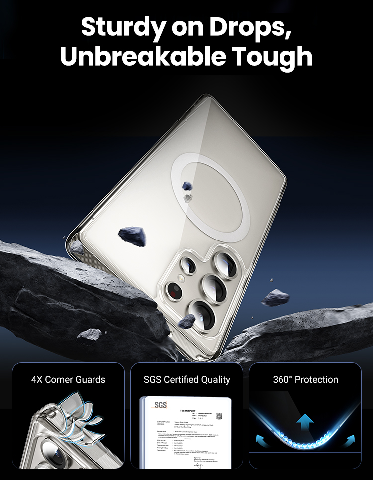 UGREEN Magnetic Clear Case For Samsung Galaxy S25 Ultra Shockproof ...