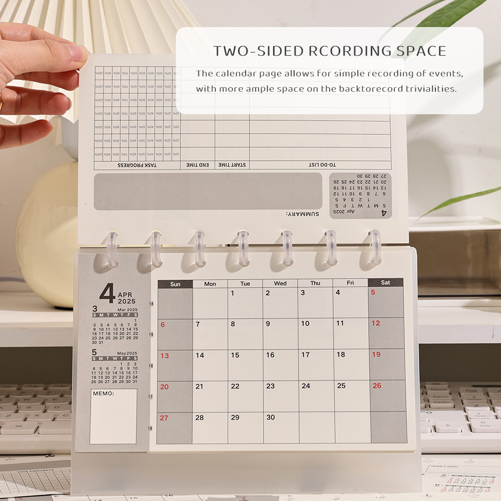 2025-2026 Desk Calendar Transparent Waterproof PVC Cover 2 Years ...