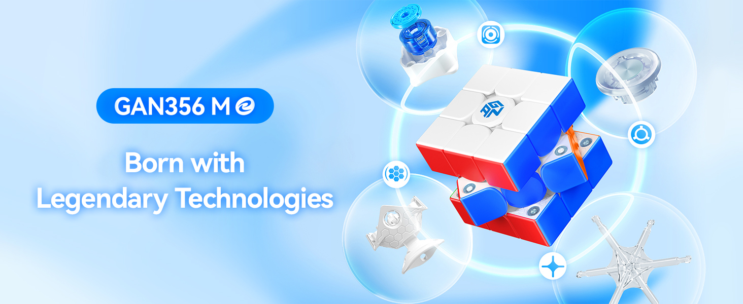 GAN 356 ME 3X3 Magnetic Cube Speed Cube Competition Educational Toys ...