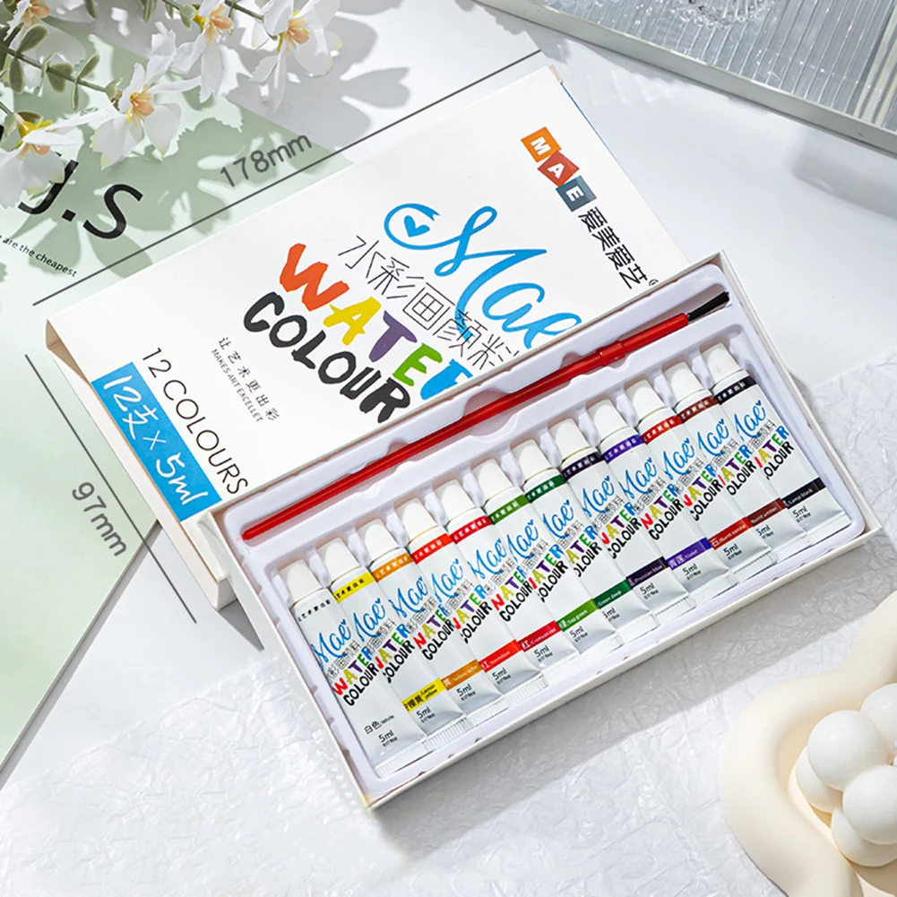 Mini Portable Watercolor Palette Set with Watercolor Sketch Book Travel ...