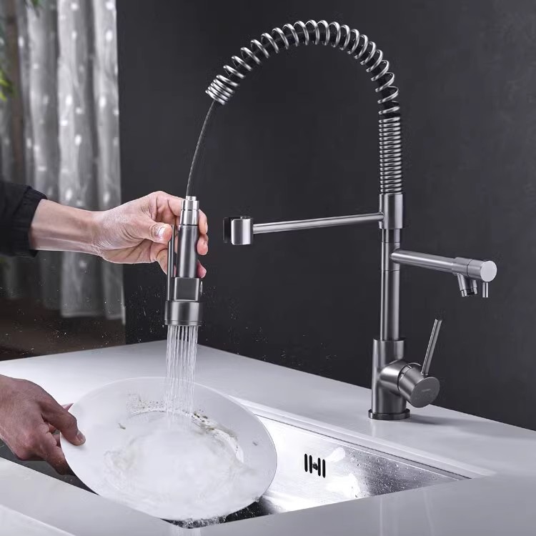 Kitchen spring faucet sink faucet Kitchen hot and cold faucets ...