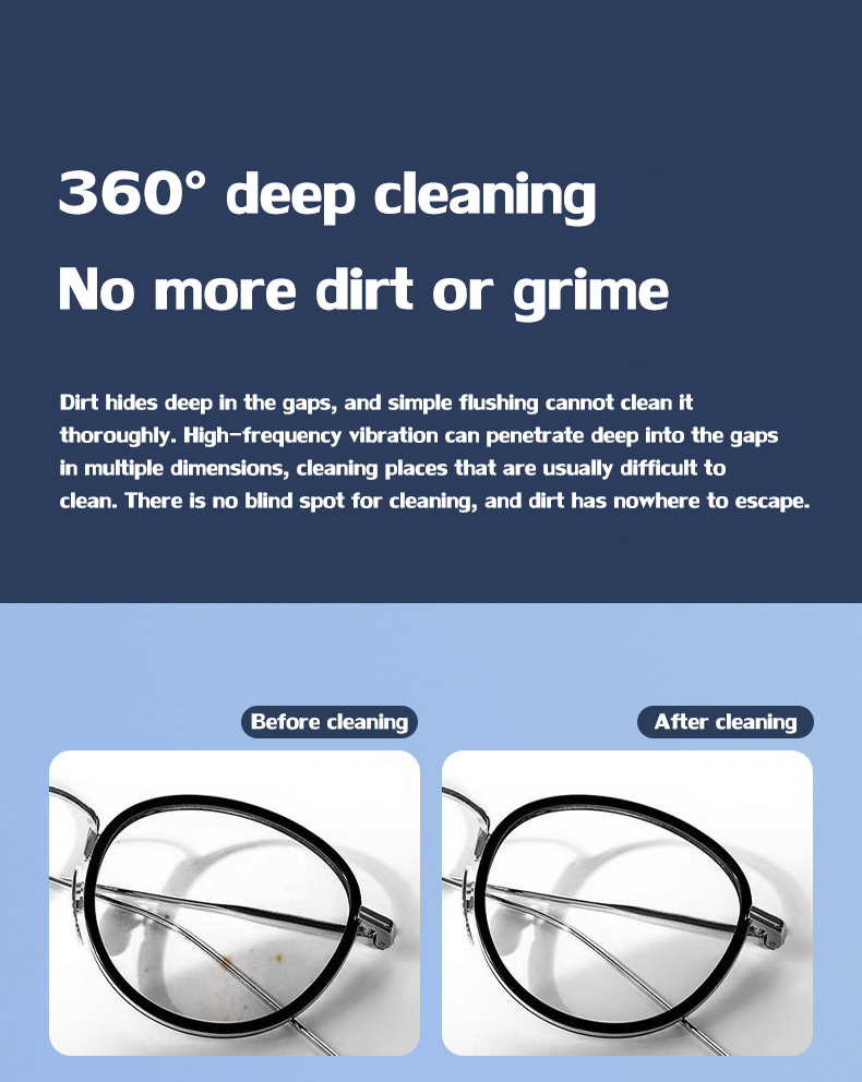 Dual engines for super cleaning power ultrasonic glasses cleaner Made ...