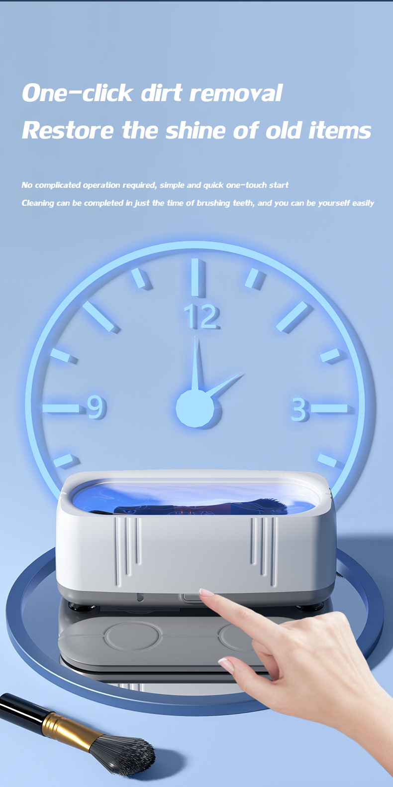 Dual engines for super cleaning power ultrasonic glasses cleaner Made ...