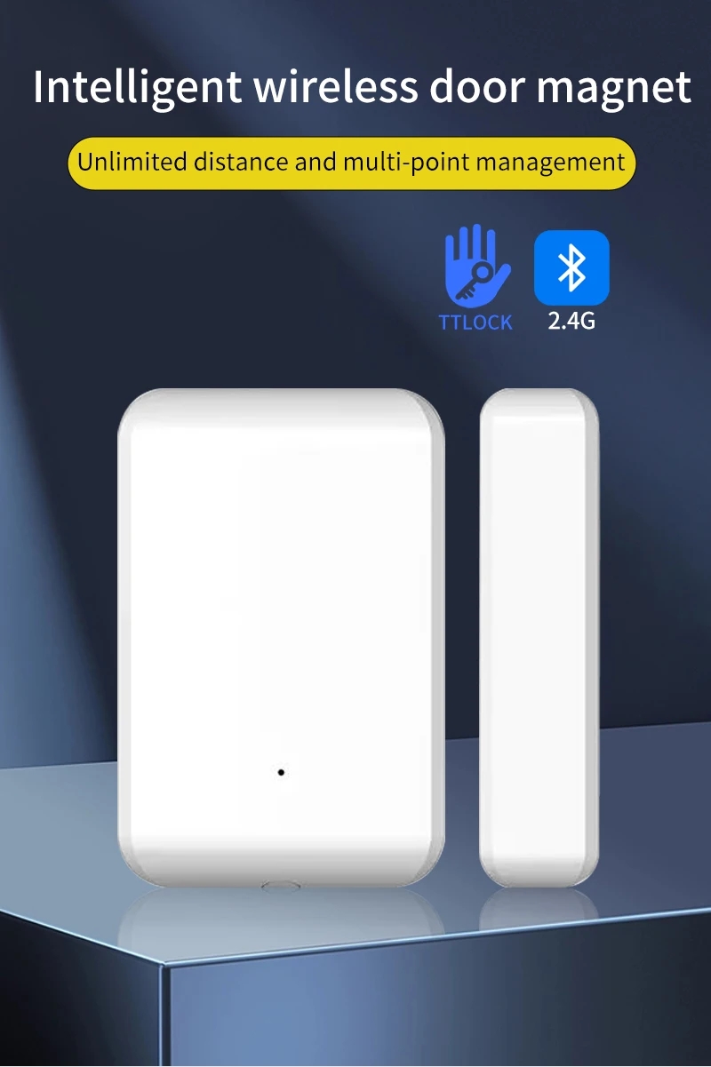 TTLOCK Smart Lock Compatible Door Sensor 2.4GHz Door Contact Status ...