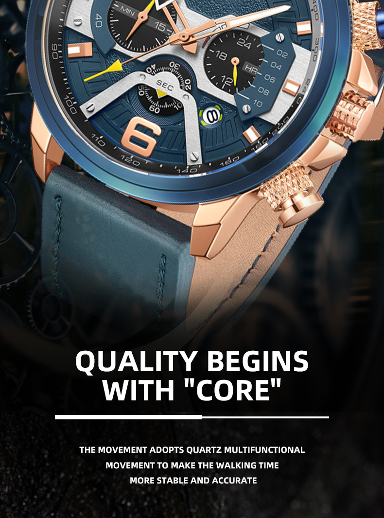 ZUNPAI Jam Tangan Lelaki Original Waterproof Stainless Steel Leather ...