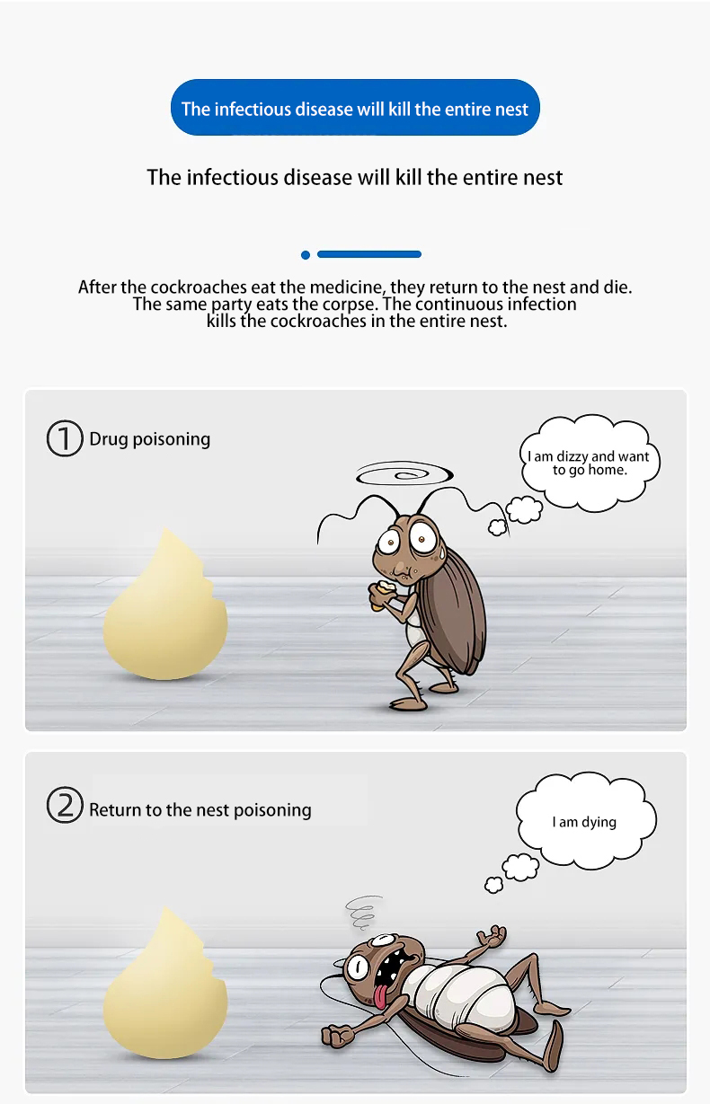 【100% mortality rate】Cockroach Killer Liquid Gel蟑螂药 10g Contagious ...