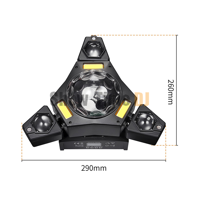 3 arms Led Beam Moving Light Magic Ball Gold Led Flash RGB Laser Party ...