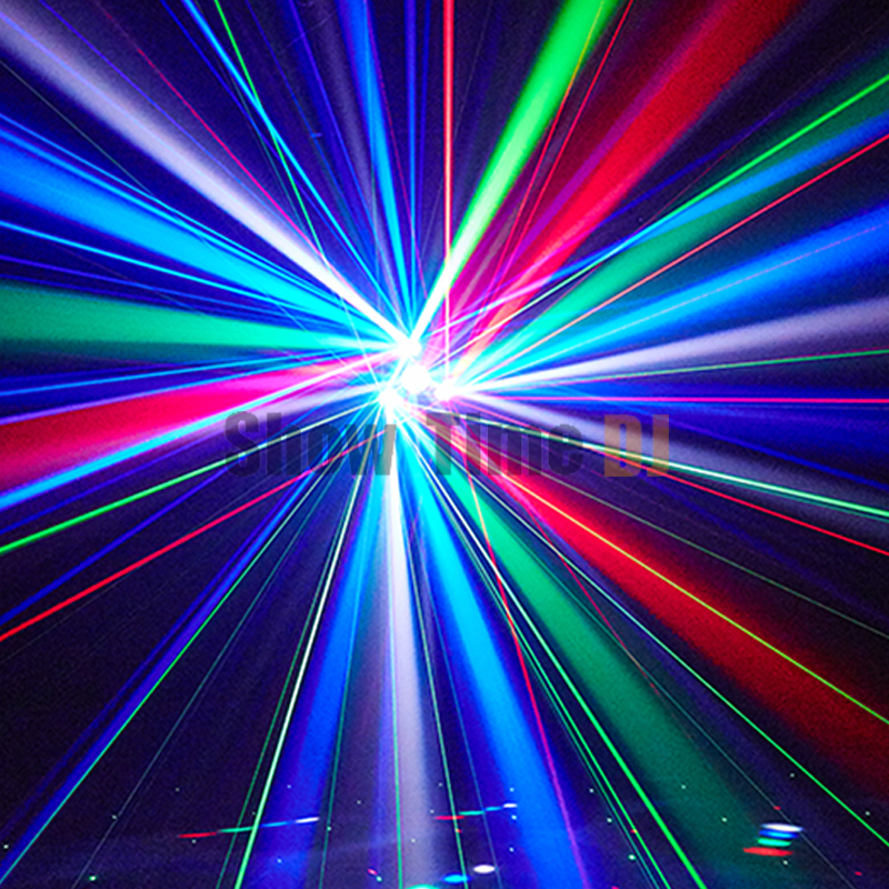 3 arms Led Beam Moving Light Magic Ball Gold Led Flash RGB Laser Party ...