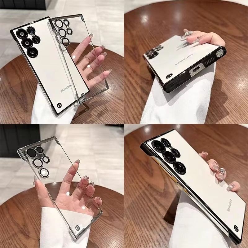 Luxury Ultra Thin Frameless Transparent PC Case For Samsung Galaxy S25 S24 Plus S22 S23Ultra ...