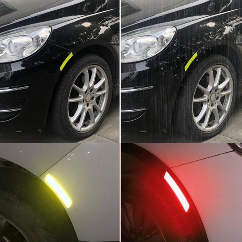 2Pcs Car Stickers Reflective Scratch Marks Headlight Bumper Sticker ...