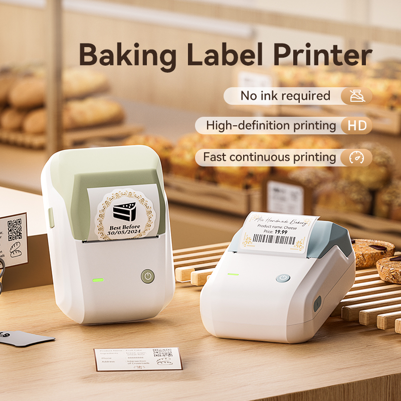 Niimbot B1 Label Printer Food Label Printer Mini Baking Label Maker ...