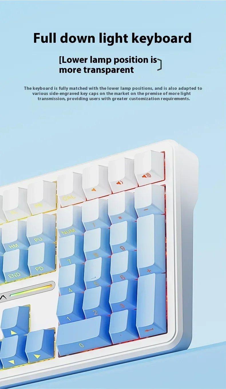 AULA F108 Pro Wireless Mechanical Keyboard 100% Hot swappable RGB ...