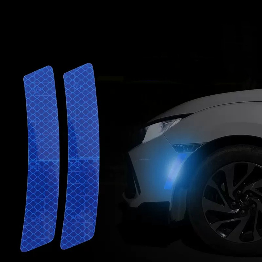 2Pcs Car Stickers Reflective Scratch Marks Headlight Bumper Sticker ...