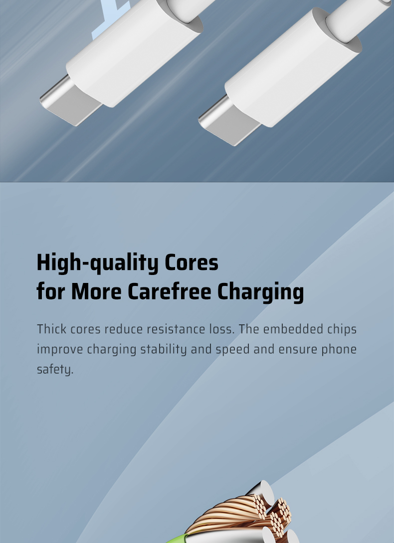CUKTECH 100W 5A Type-C to Type-C Fast Charging Cable for iP16/15 ...