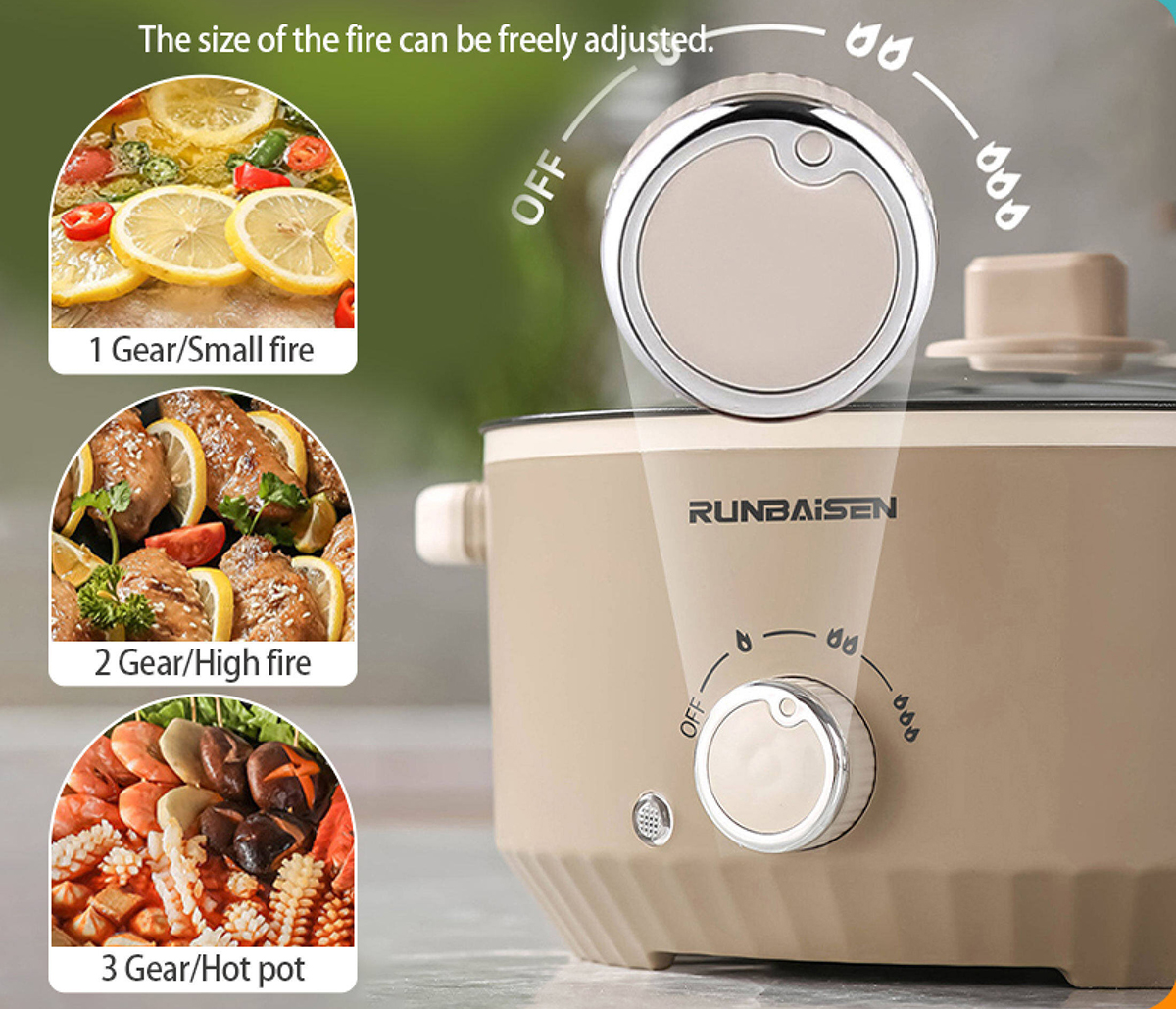 (1 year warranty) 3L Large Capacity Multifunctional Electric Cooker Non ...