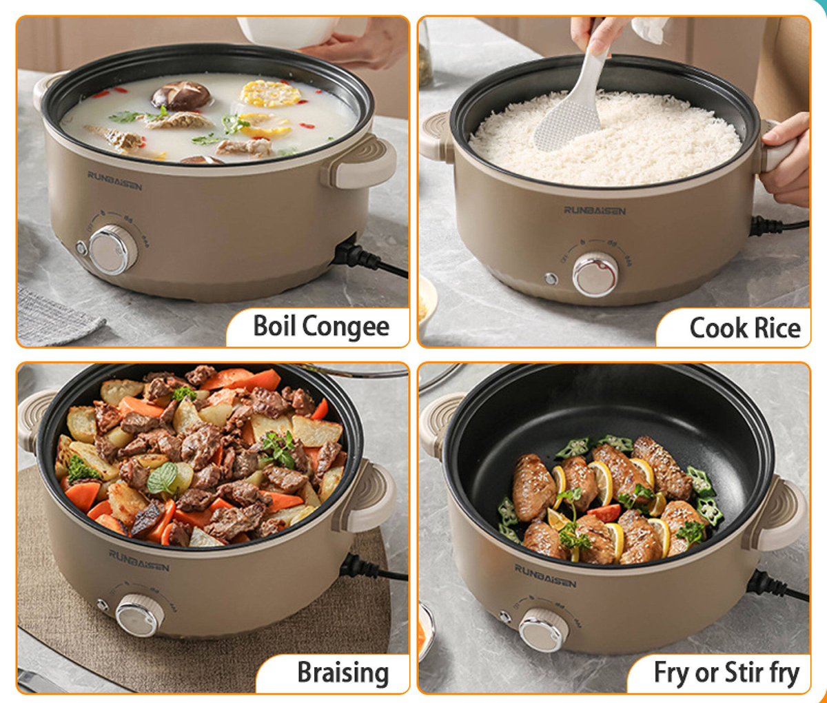 (1 year warranty) 3L Large Capacity Multifunctional Electric Cooker Non ...