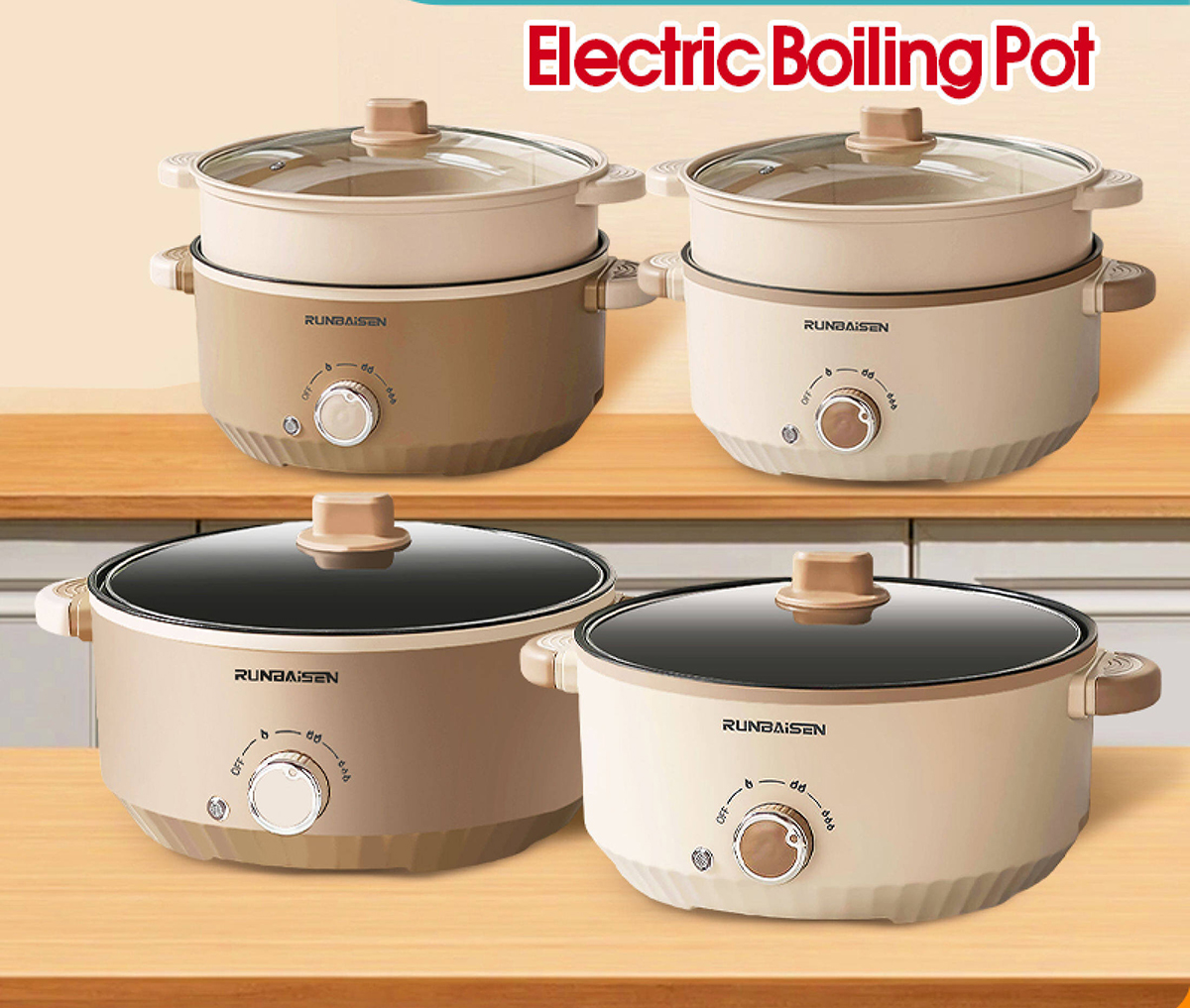 (1 year warranty) 3L Large Capacity Multifunctional Electric Cooker Non ...