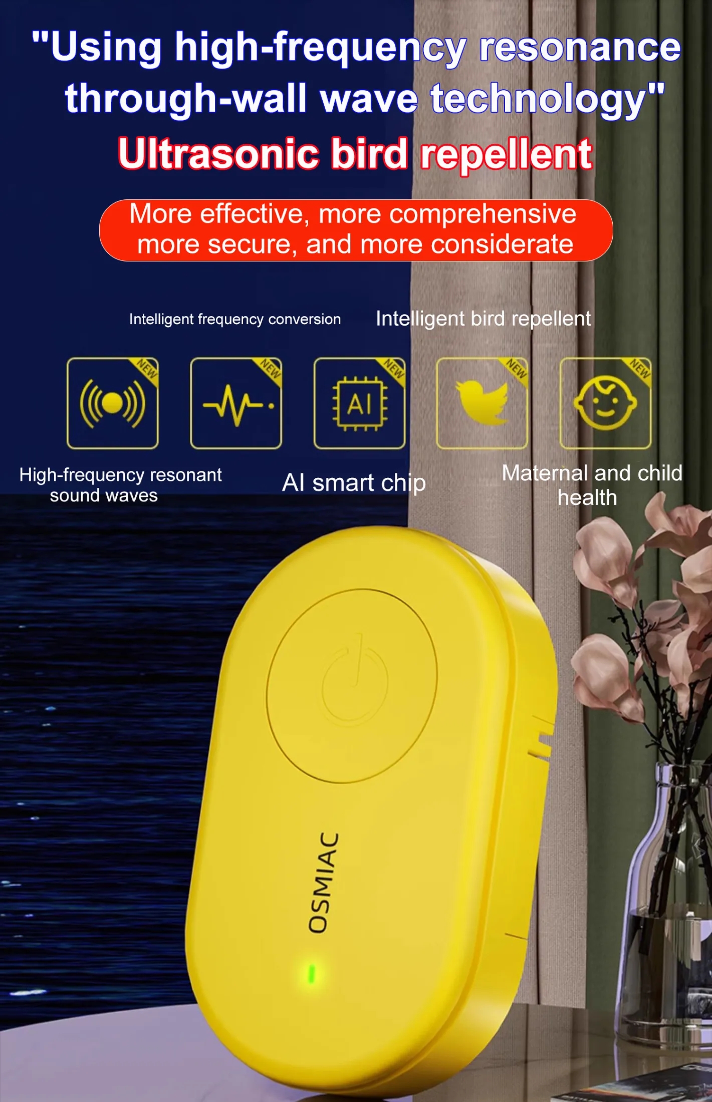 【24 hours delivery】Ultrasonic bird repellent 2025 New Upgrade Halau ...