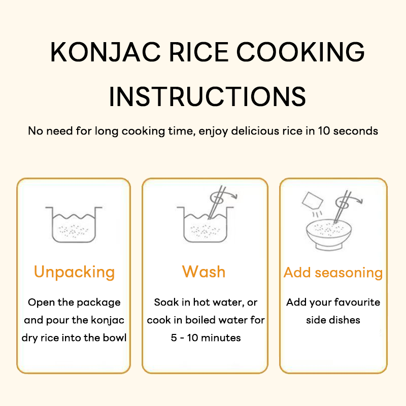 Beras Konjac Instant Dried Rice Halal Konjac Rice tanpa lemak low ...