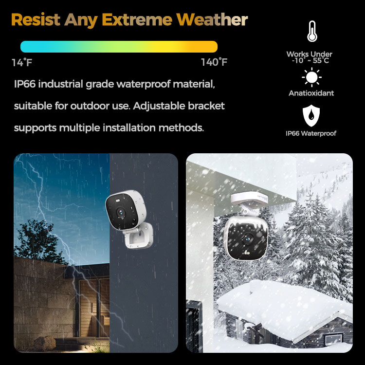 VIMTAG 4MP Outdoor Security Camera WIFI HD Color Night Vision PIR Smart ...
