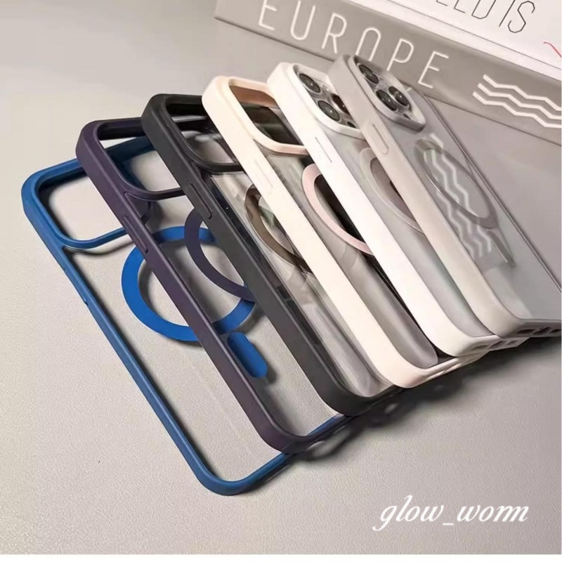 Magnetic Acrylic Titanium Gray Phone Case Compatible For iPhone 16 15 ...