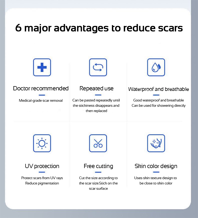 🔥TOP 1🔥 scar patch waterproofEfficient Surgery Scar Removal4x7.5cm Silicone Gel Sheet Therapy ...