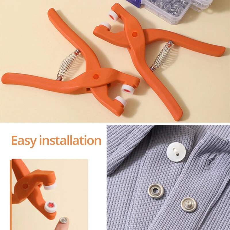 Snap Button Kit With Hand Pressure Pliers 50pcs Snaps Metal Snaps For ...