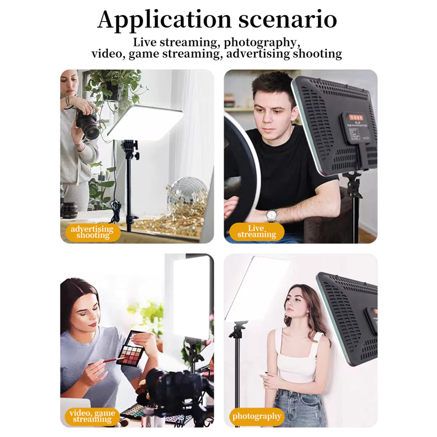 LED Video Panel Light Make up Light with Tripod Stand Dimmable ...