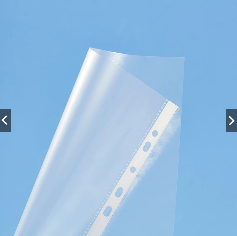 100Pcs Transparent A4 document bag with 11 holes, binder pocket, page ...