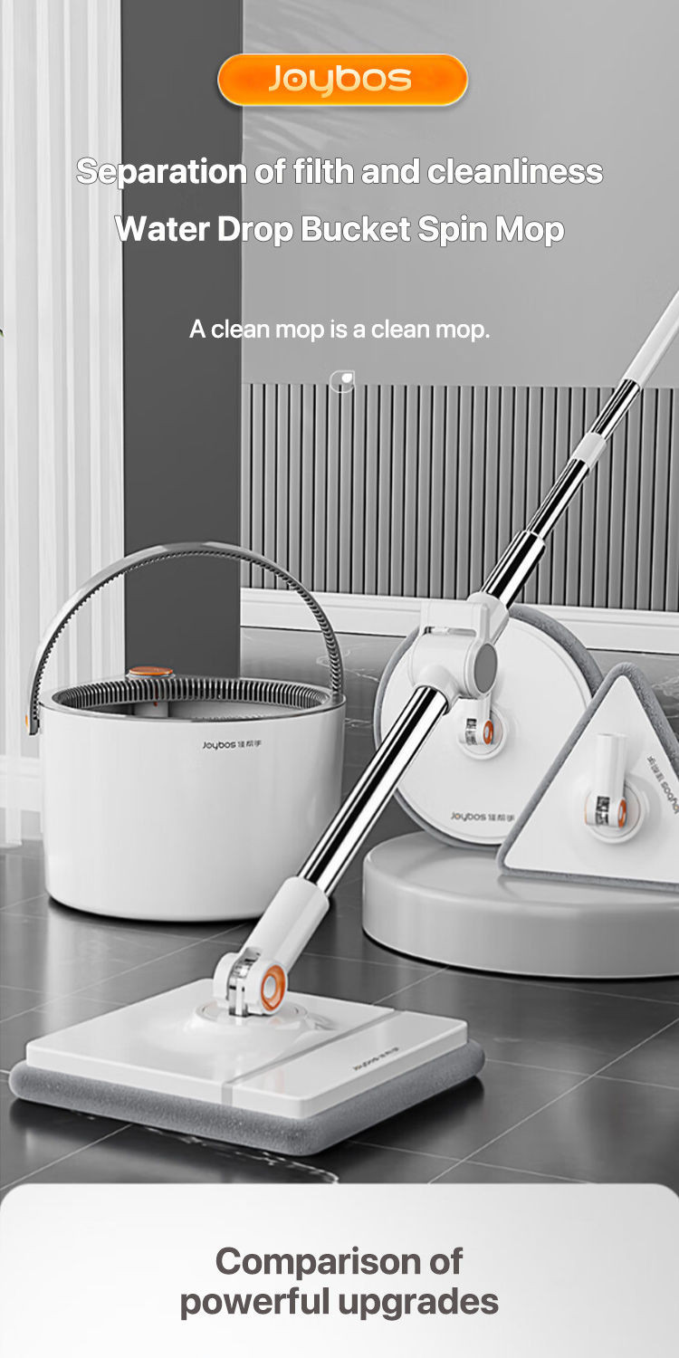 Joybos® Square Spin Mop Manual Press 360° Centrifugal Dehydration ...