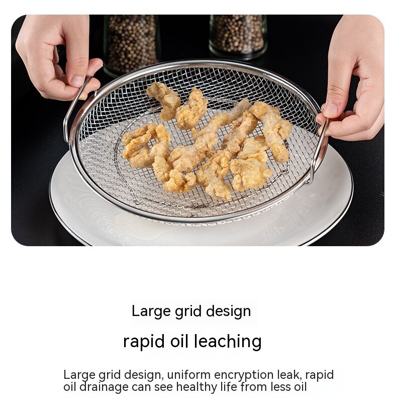 Kitchen Oil Strainer Pan Stainless Steel Frying Oil Strainer Pan Fine ...