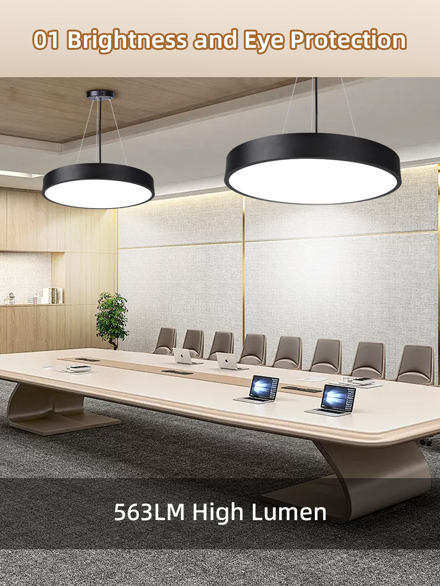 CANMEIJIA LED Office Ceiling Light Pendant Lamp Modern Office Round ...