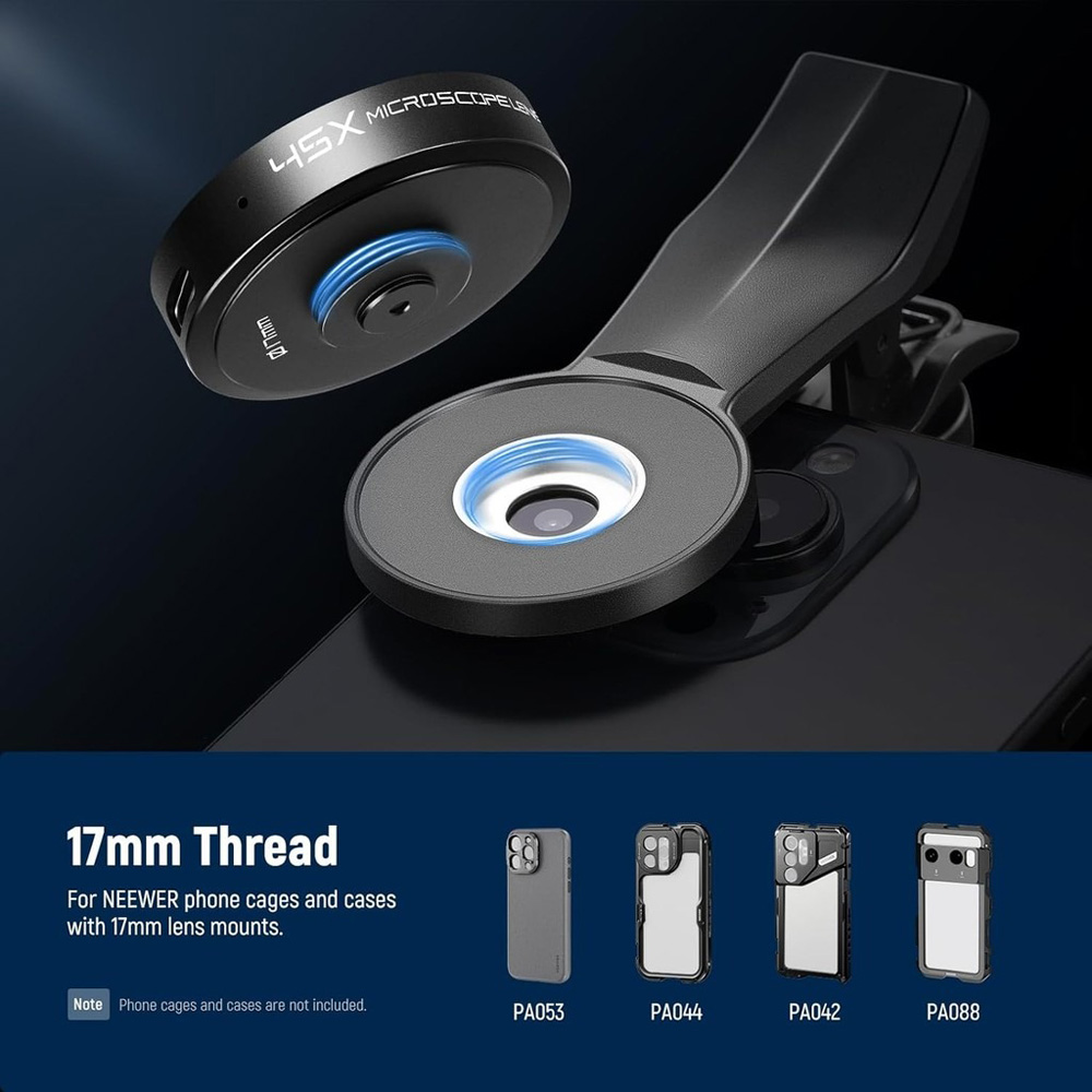 NEEWER LS-32 Pro 45X Mini Pocket Microscope Phone Lens (17mm) | Shopee ...
