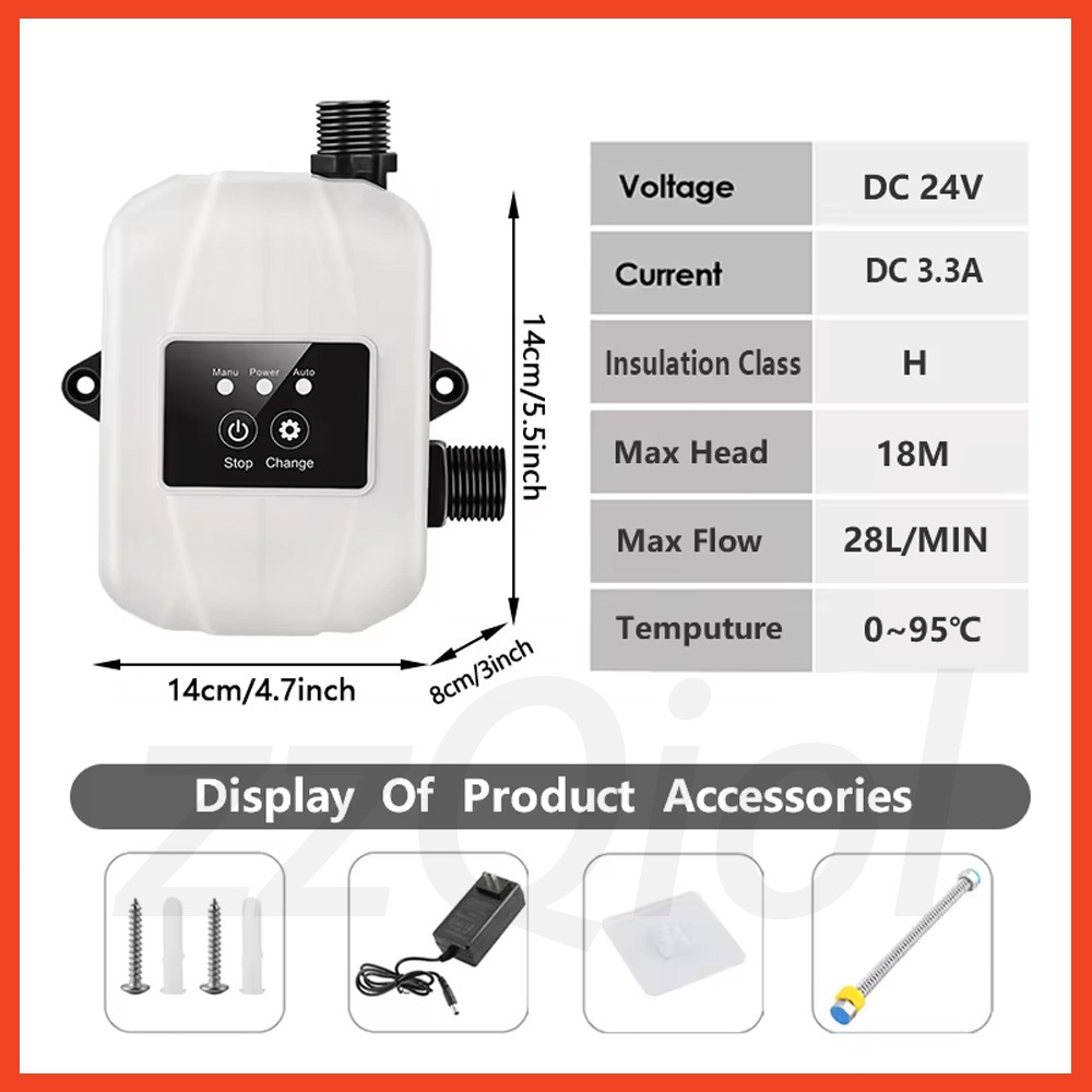 250W Auto Pressure Water Booster Pump Water Pump Controller Household ...