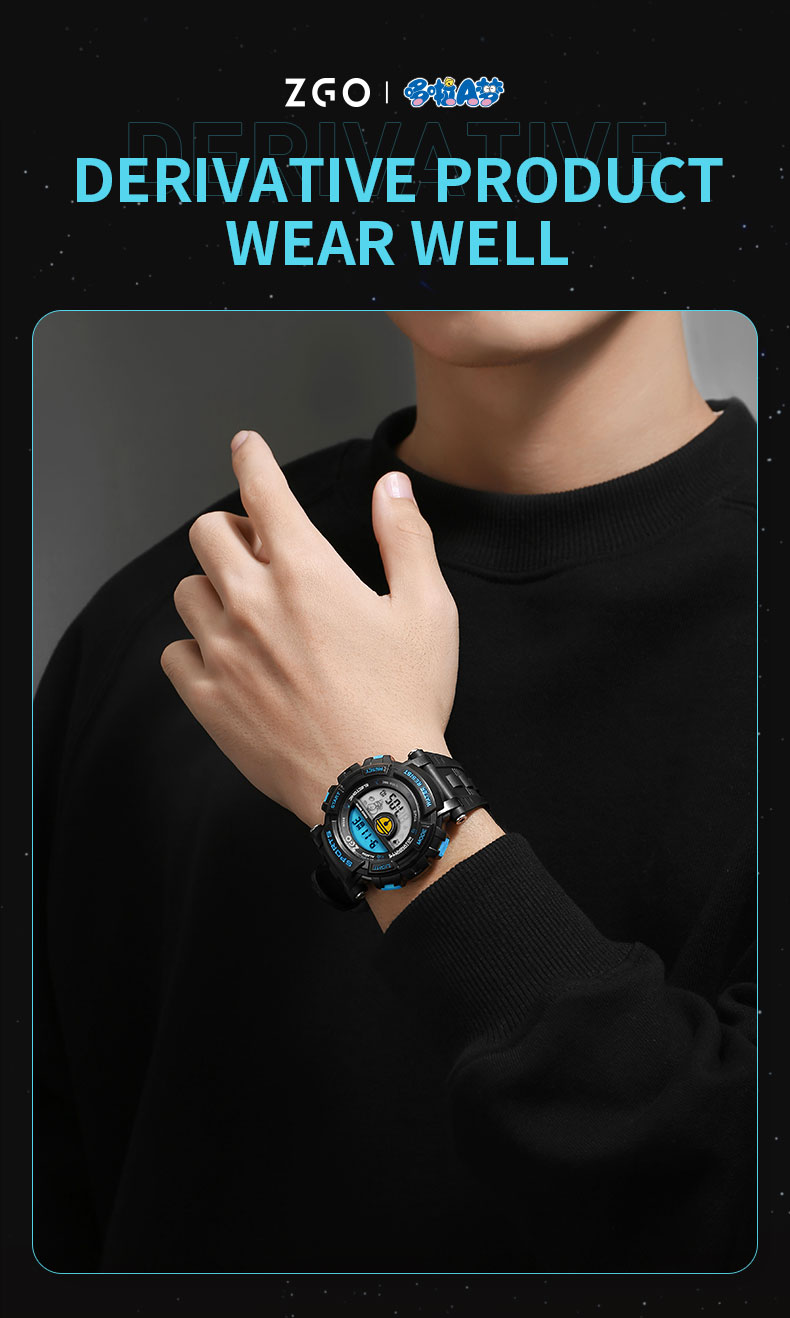 ZGO x Doraemon Watch Student Boys Girls Exams Leisure Sport Trendy ...
