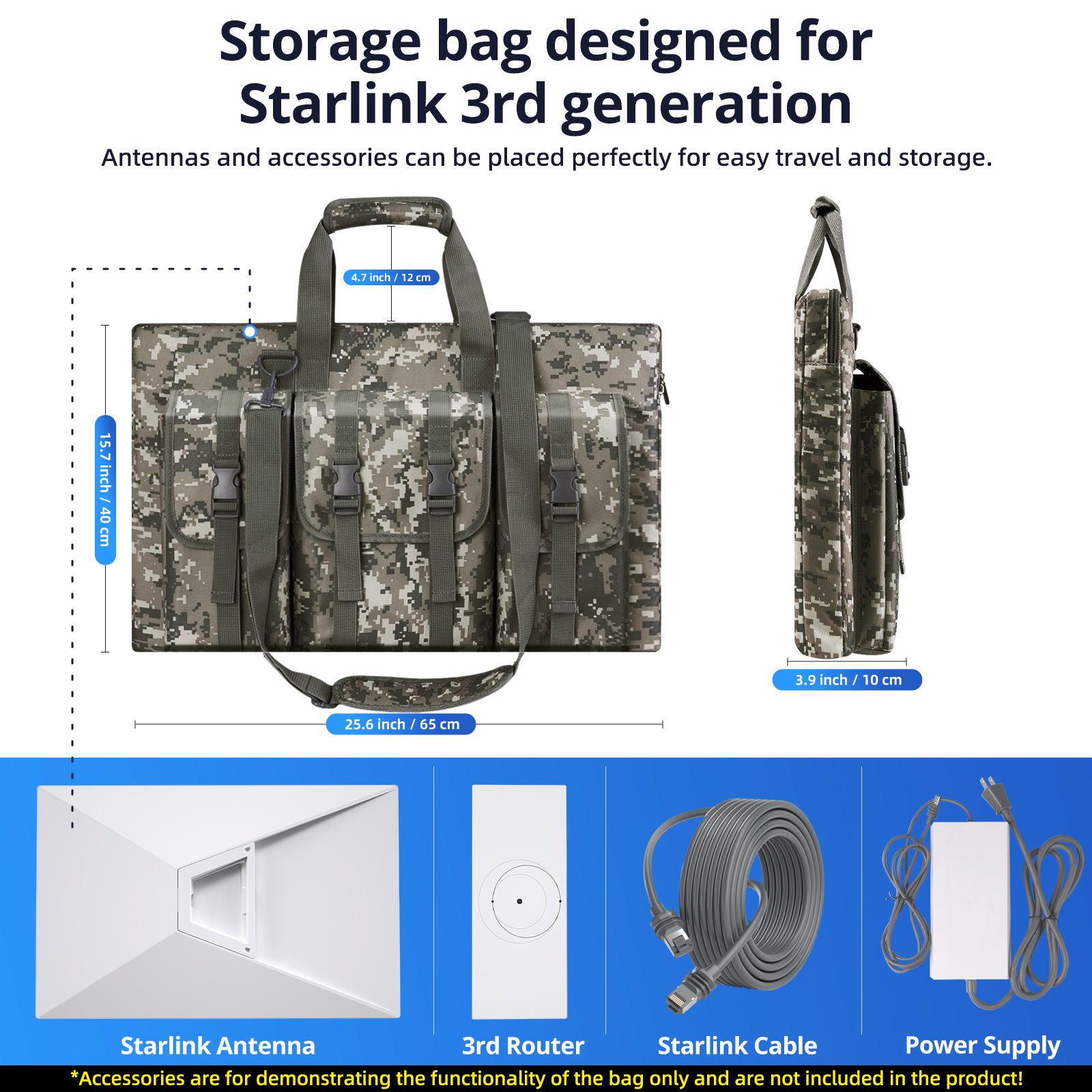 HdoorLink Portable Storage Bag For Starlink V3 Large Capacity Outdoor ...