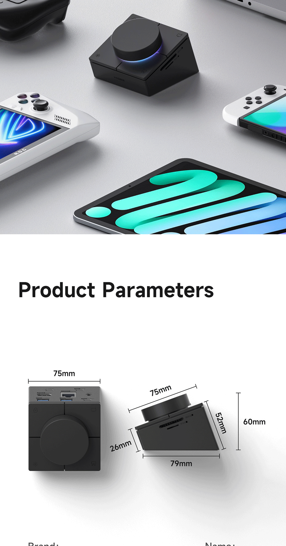 Mini Monitor Hagibis Knob USB-C Hub With Shortcut Buttons Type-C RGB 3 ...