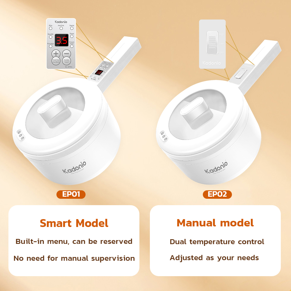 【FREE GIFT】KADONIO 電煮鍋 Multifunction Electric Smart Cooking Pot Multi Cooker with Steamer Rice ...