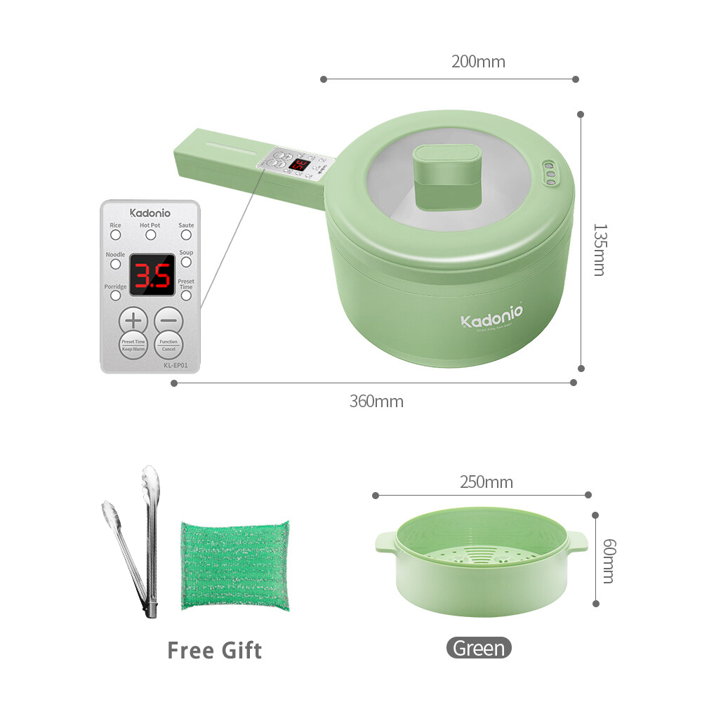 【FREE GIFT】KADONIO 電煮鍋 Multifunction Electric Smart Cooking Pot Multi Cooker with Steamer Rice ...