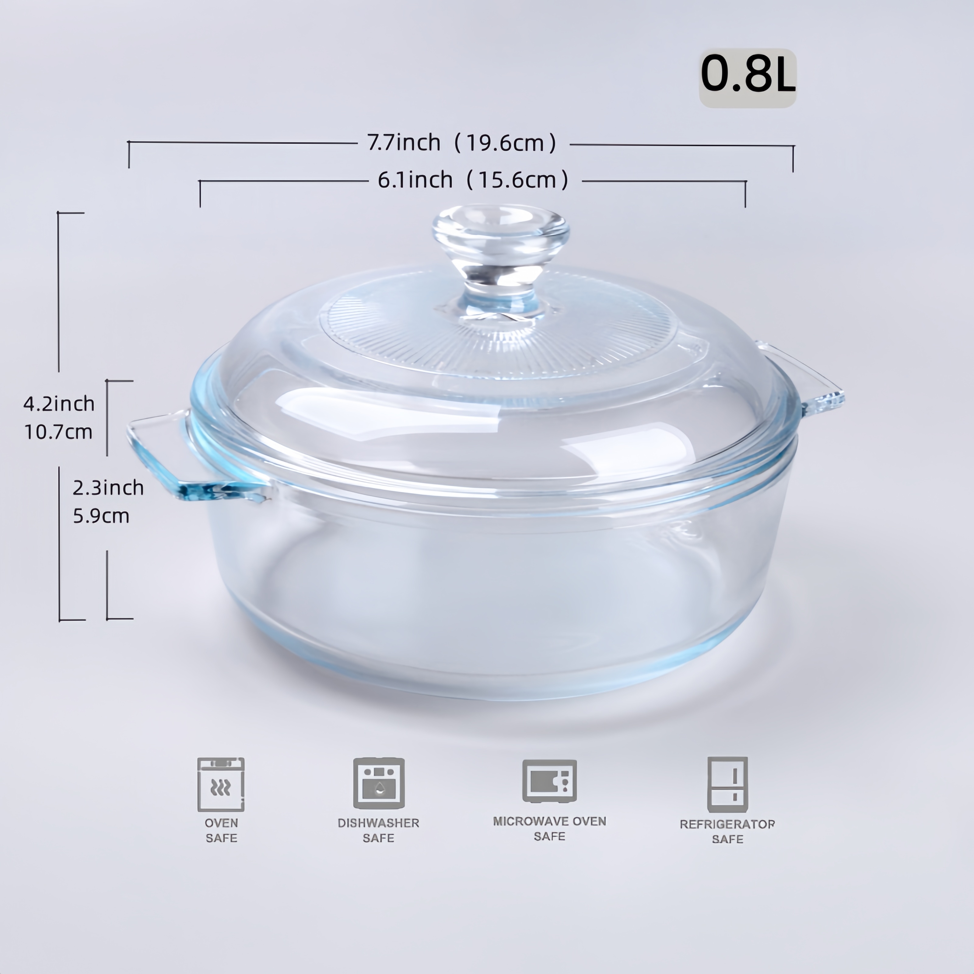 【living】Ready stock Tempered Glass Bowl Mangkuk hidang Kaca Serving ...
