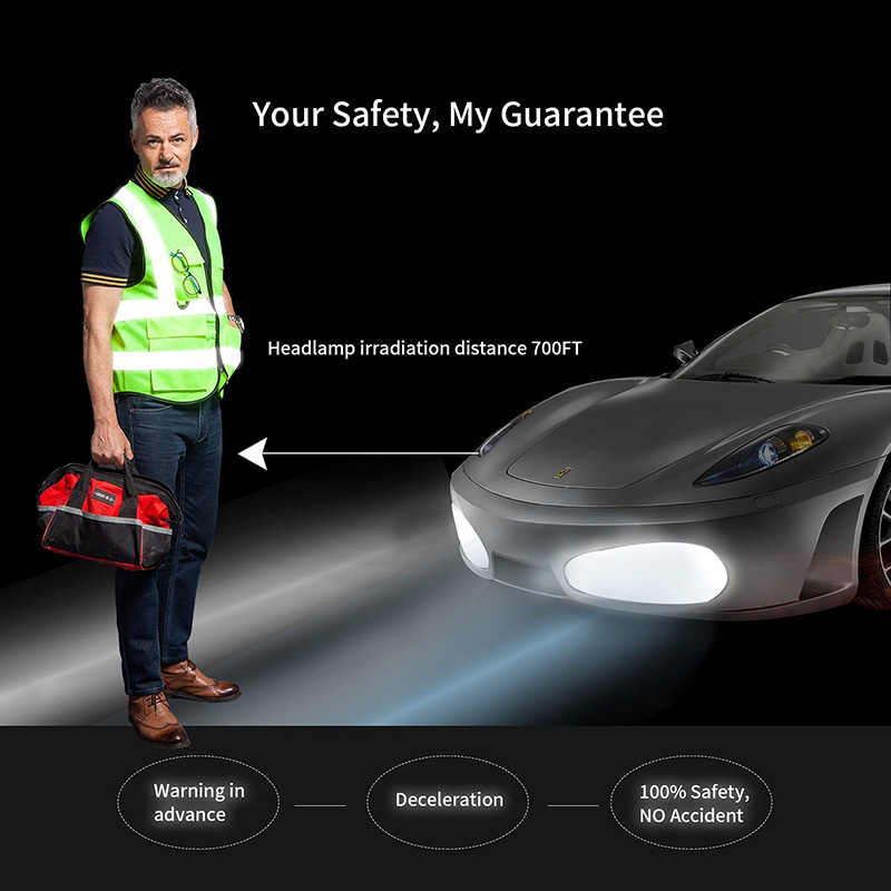 Safety Vest Security guard High Viz Reflective Vest Oxford Fabric Multi ...