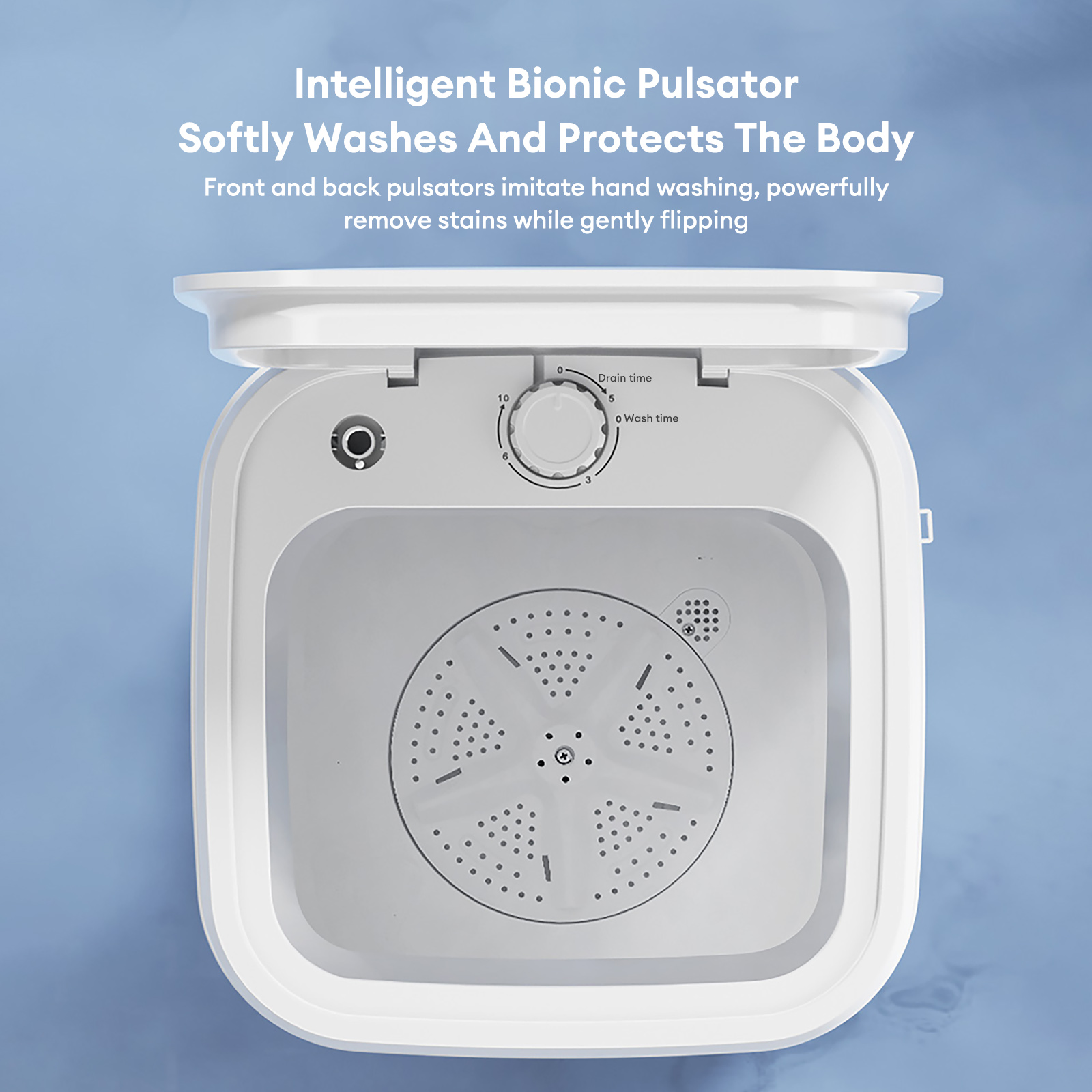 HODEKT 7KG Mesin Basuh Large Capacity, Family Mini Washing Machine ...